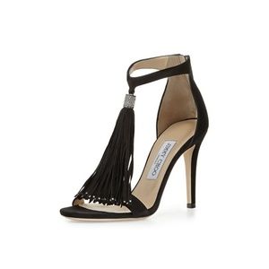 Jimmy Choo | Shoes | Jimmy Choo Viola Suede Crystal Tassel Heels Sandal ...